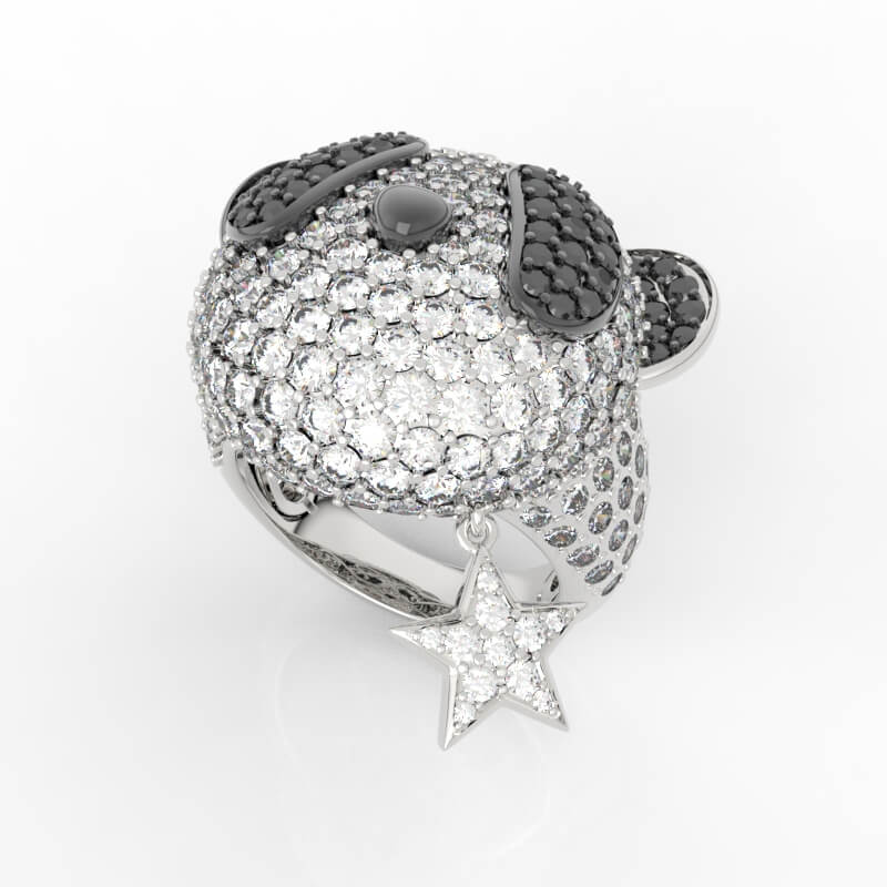 Playful Panda Animal Ring 3D Model for Luxury Jewelry - High-Quality ...